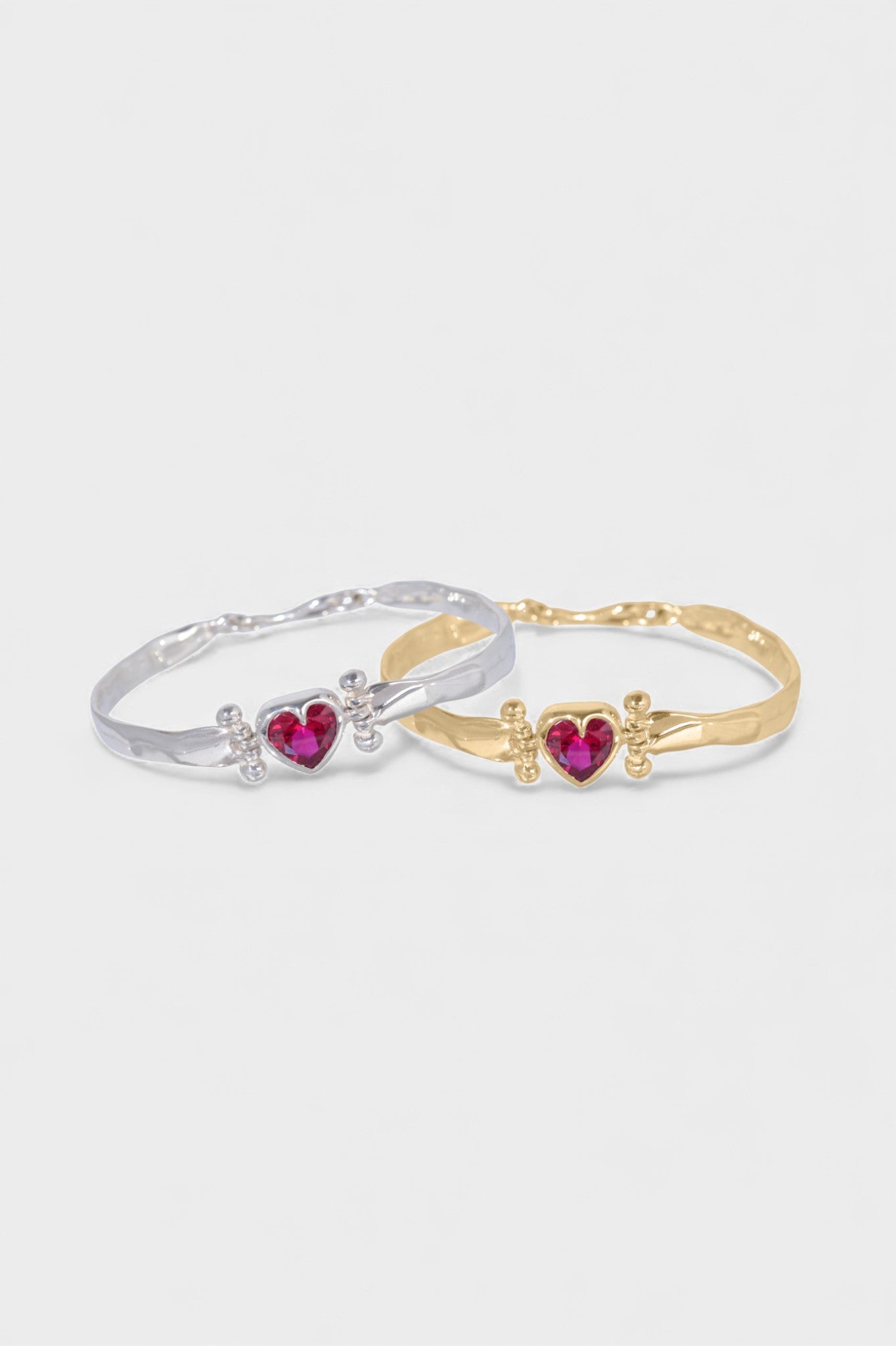 Ruby Heart Bangle – US Millie Savage