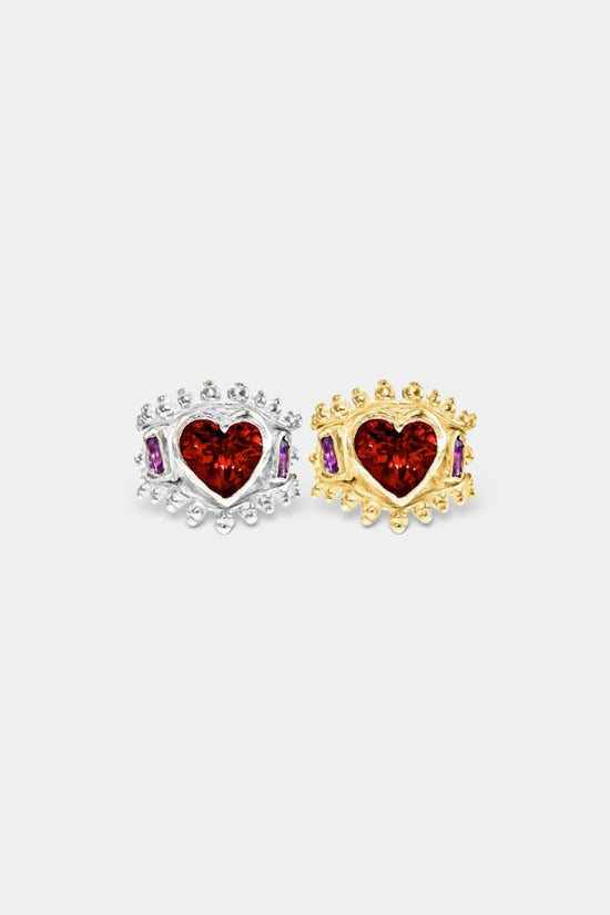 Ruby Heart Ring – US Millie Savage