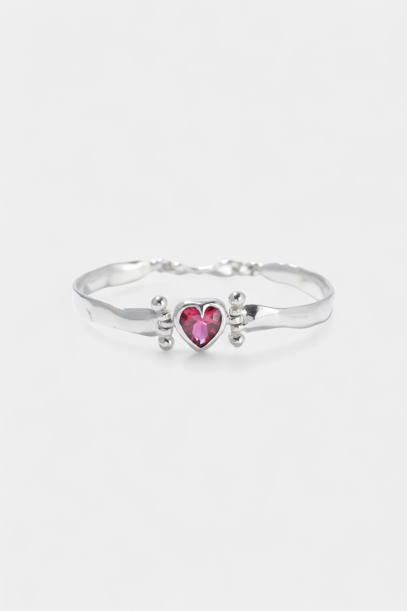 Ruby Heart Bangle – US Millie Savage